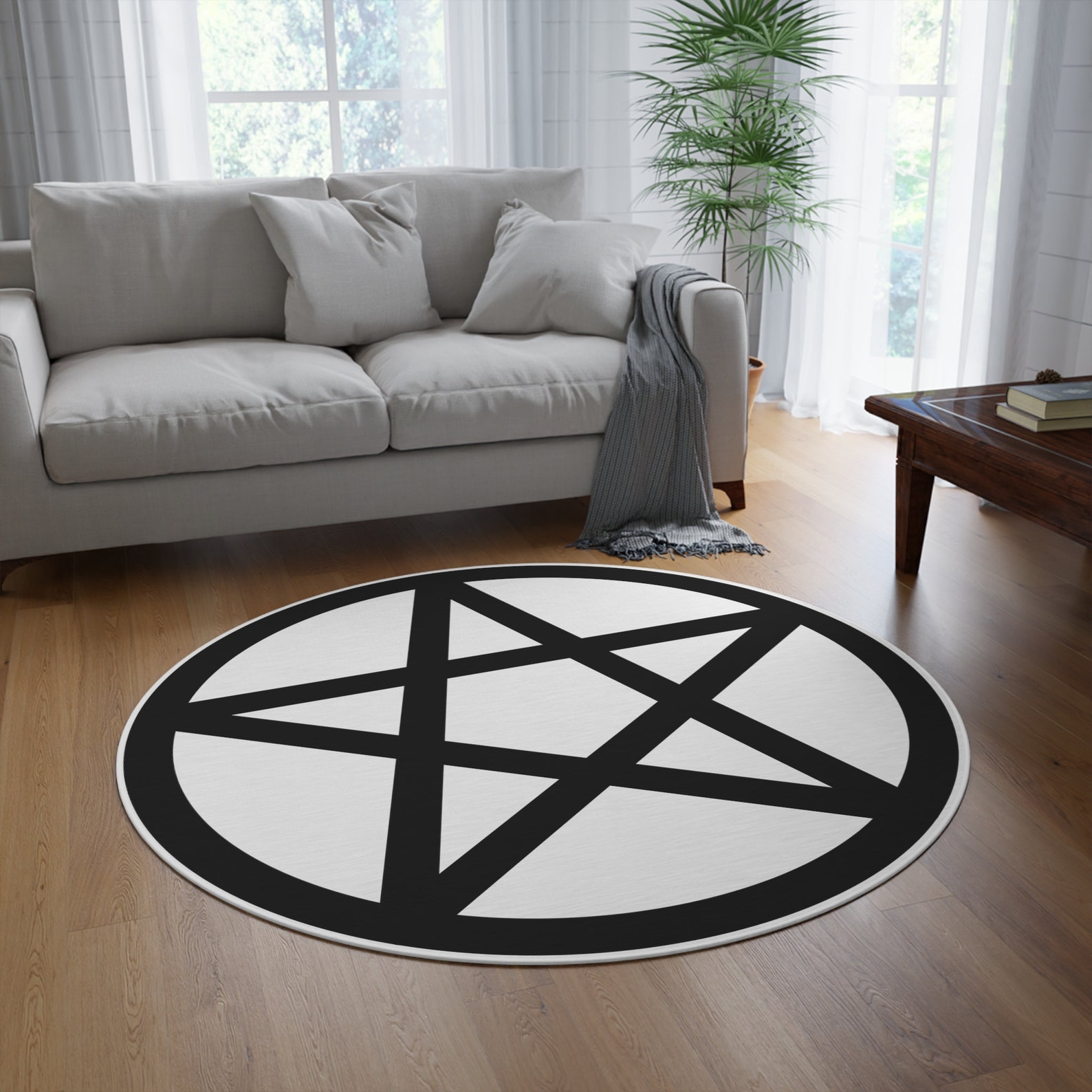 Pentacle 5 Point Star Pentagram Rug - Etsy