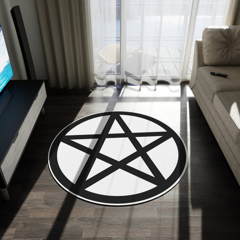 Pentacle 5 Point Star Pentagram Rug - Etsy