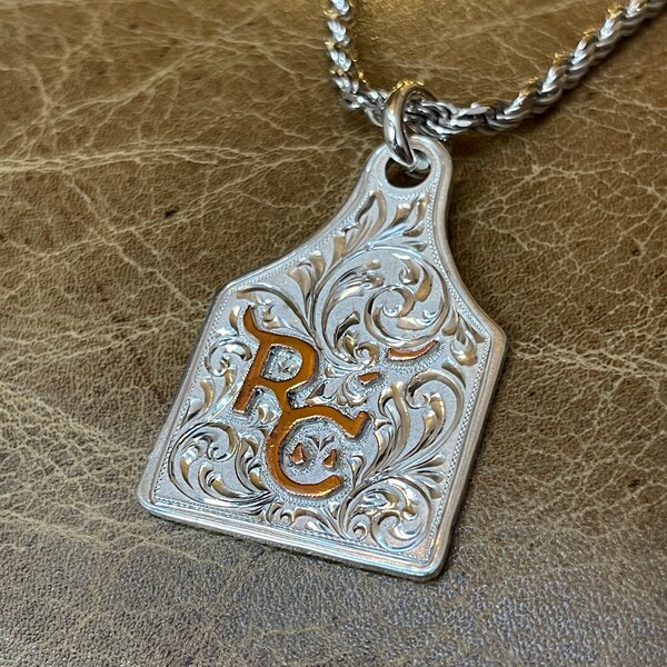 Cow Tag Necklace - Etsy