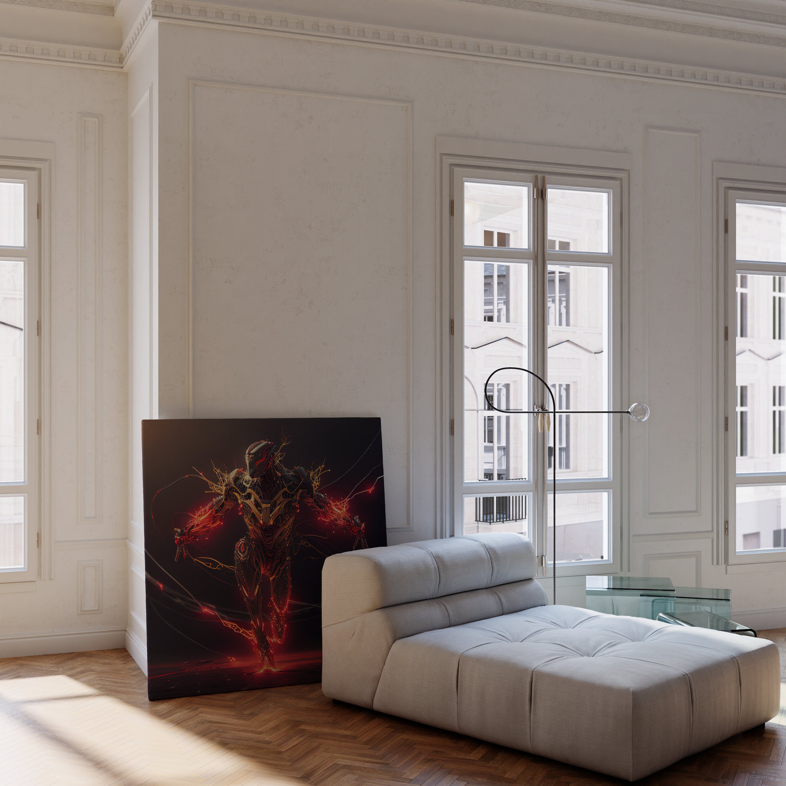 Digital Download & Print Art Cyborg With Neon Coloured Wires Online Use ...