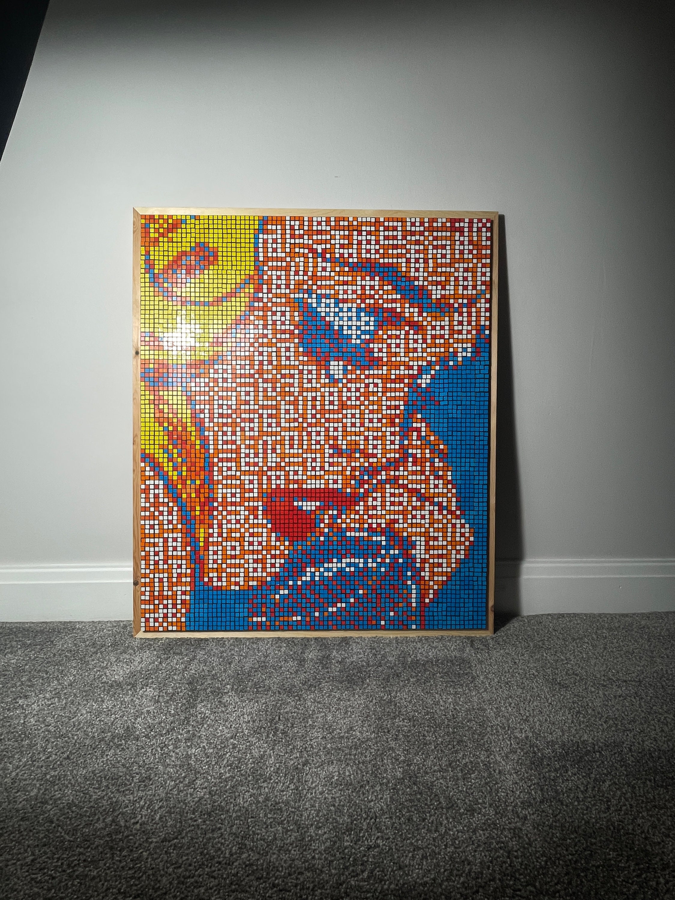 Comic Style Rubik Cube Art, Pop Art Inspired Masterpiece, Wall Art ...