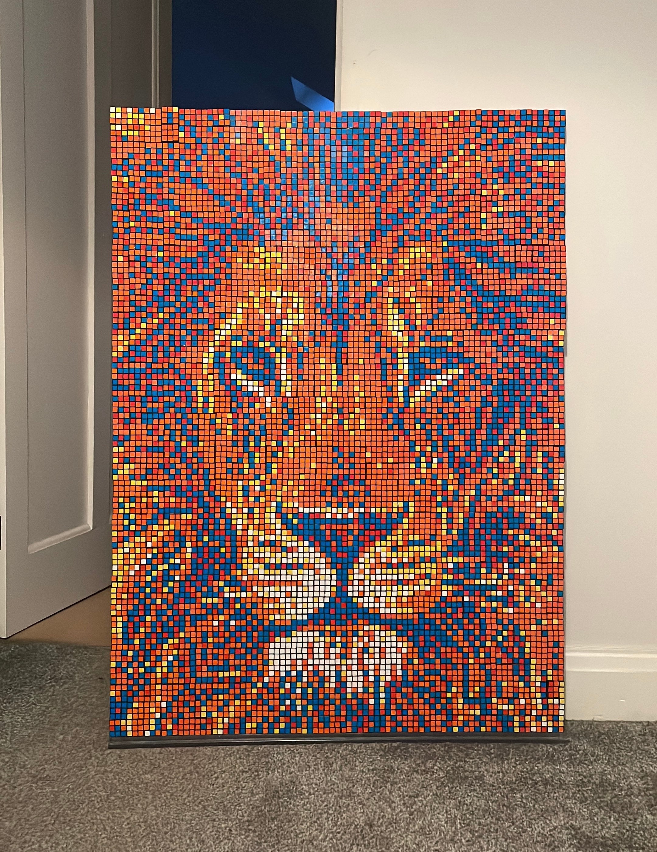 Lion Rubik's Cube Art Piece, 3D, Gift, Lion Art, Magic Cube Puzzle ...