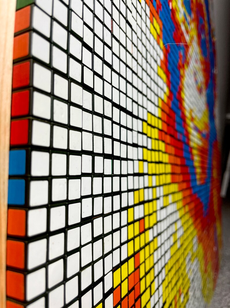 Baby Monkey Rubik's Cube Art, Gift, Magic Cube Puzzle, Retro, Mosaic ...