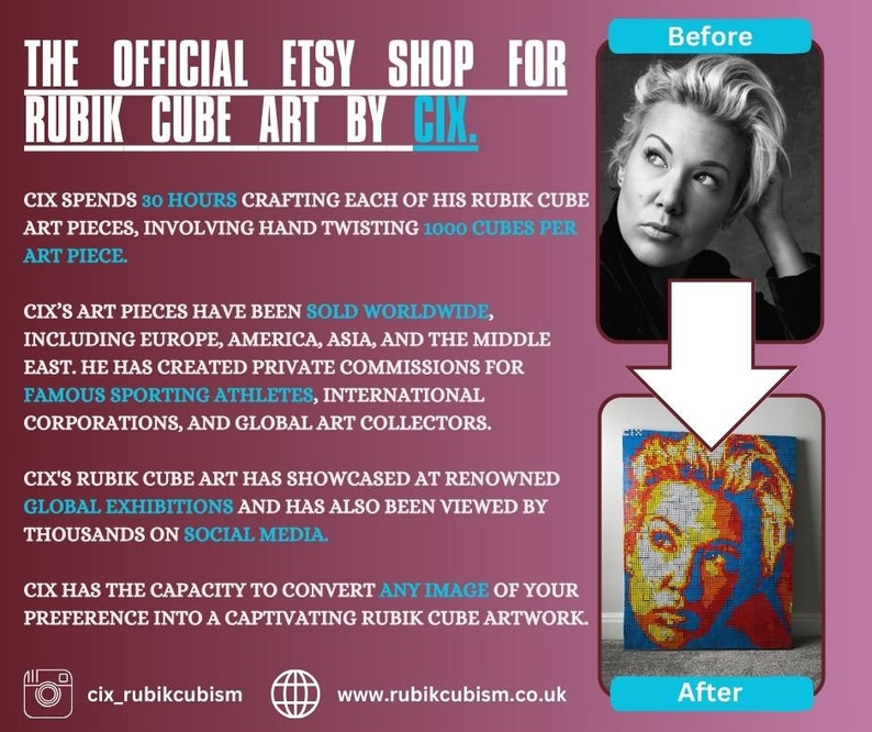 Marilyn Monroe Rubik Cube Wall Art, Rubik Cube Gift, Wall Decor ...