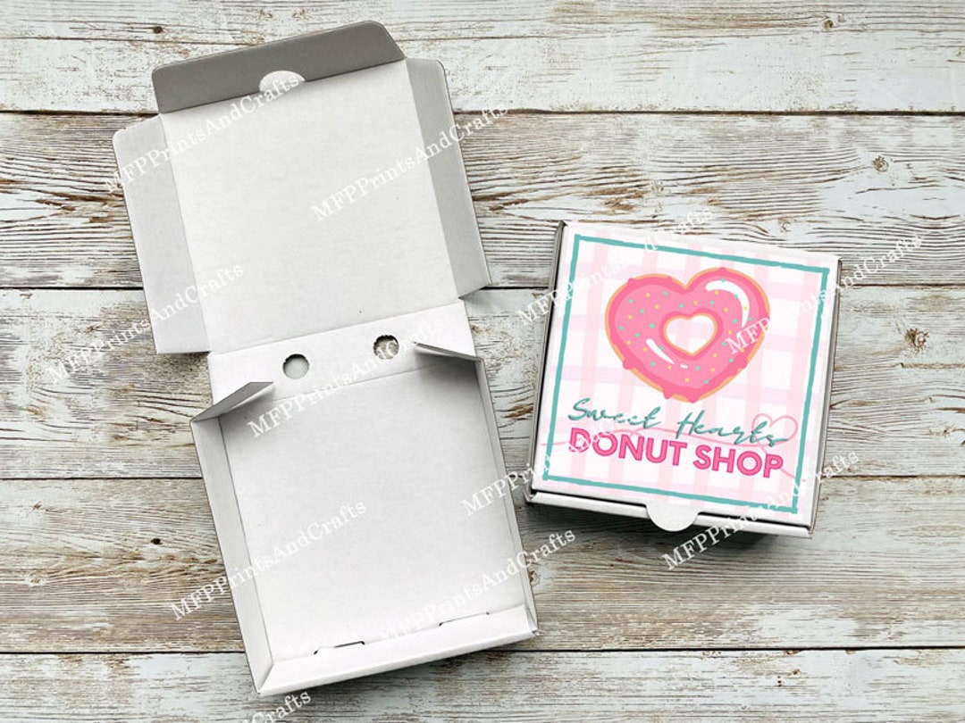 Sweet Hearts Donut Shop Mini Donut Boxes (3.5"x3.5") - Etsy