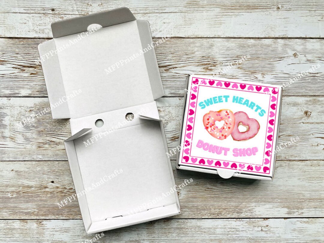 Sweet Hearts Donut Shop Mini Donut Boxes (3.5"x3.5") - Etsy