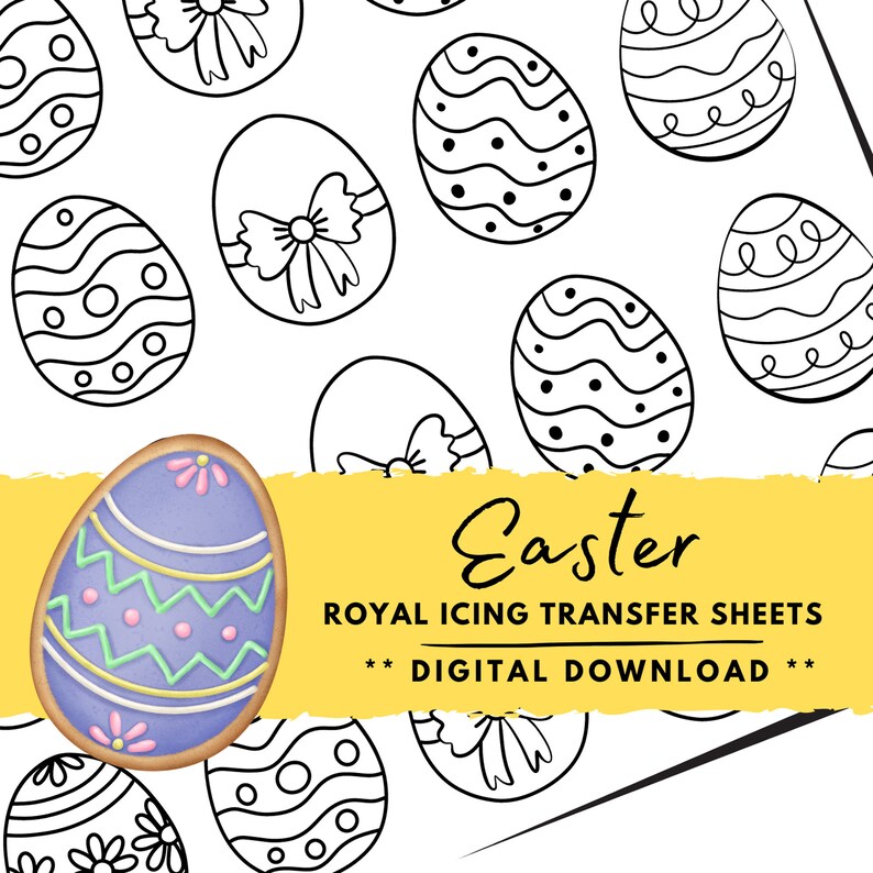 Easter Royal Icing Transfer Sheets - Easter Eggs (4 Sizes) - Etsy