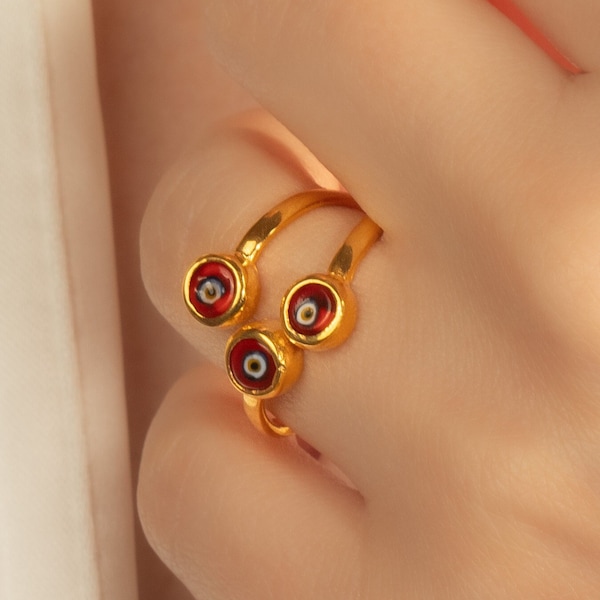 Scarlet Red Evil Eye - Etsy