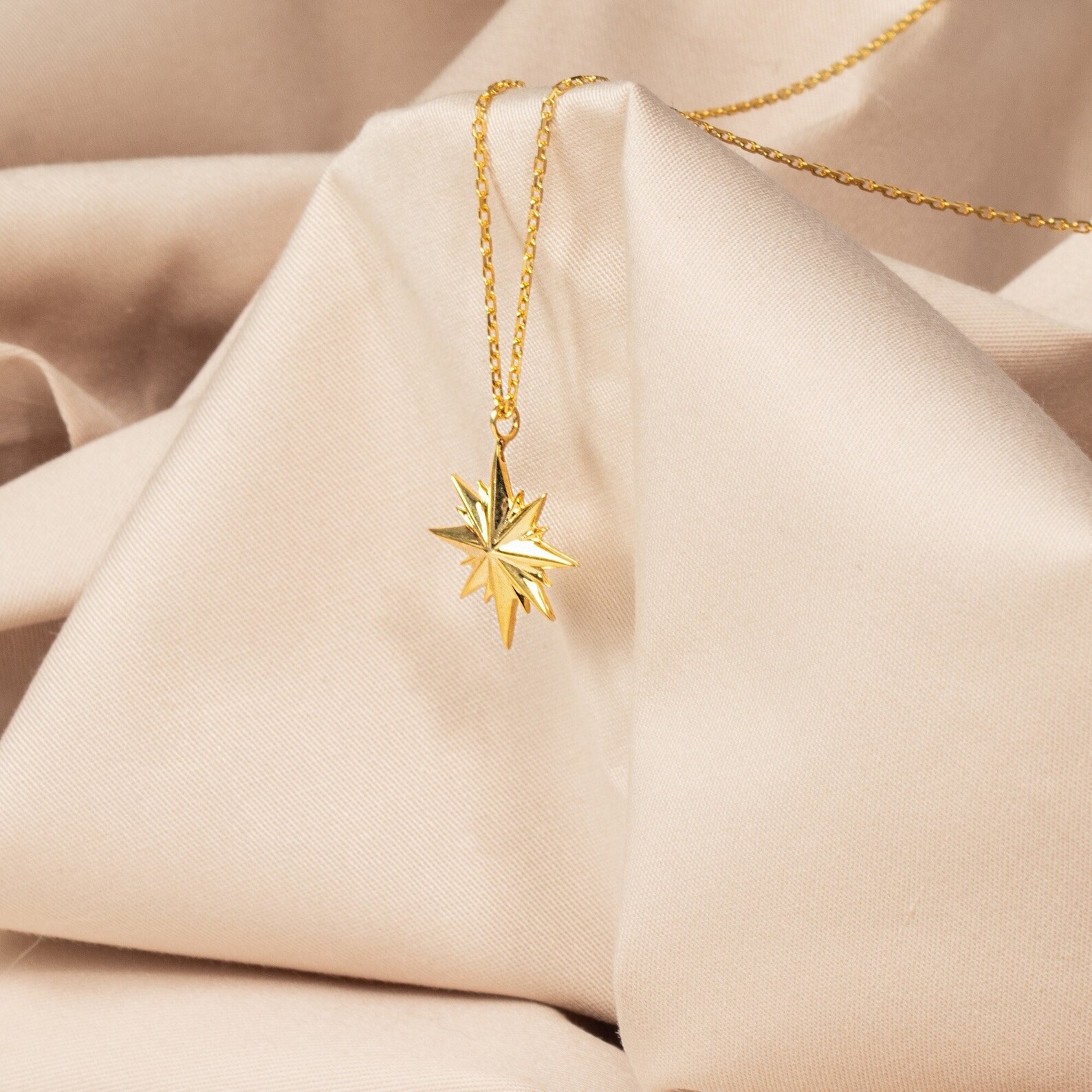 Northstar Necklace for Men Silver Star Pendant & Chain Gift for Him ...