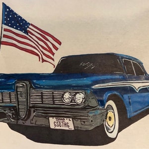 Custom Car Drawing - Etsy