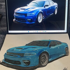 Custom Car Drawing - Etsy