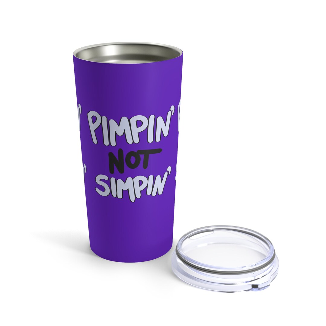 PIMPIN NOT SIMPIN Tumbler, Hazbin Hotel, Valentio's Mug, Valentino ...