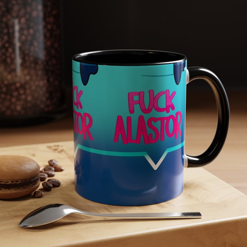 Hazbin Hotel Mug: "f**k Alastor" Fan Art, Colorful Handle - 11oz/15oz ...