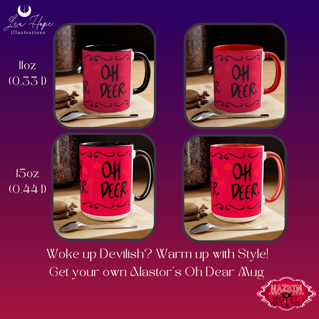 OH DEER Mug, Coffee Fan Mug, Hazbin Hotel, Alastor's Mug, Alastor the ...