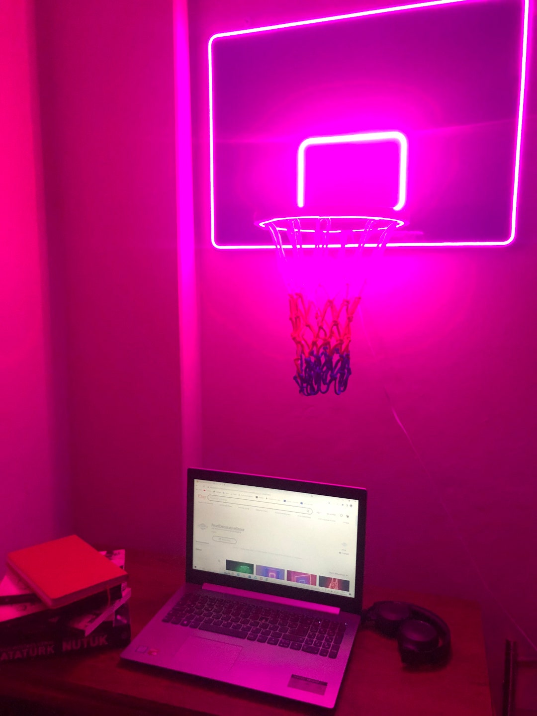 Luxury Big Basketball Hoop Neon Sign Personalized Customized - Etsy