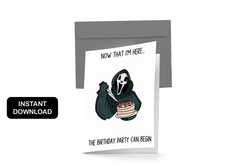 Scary Birthday Card Funny Card Spooky Birthday Card - Etsy