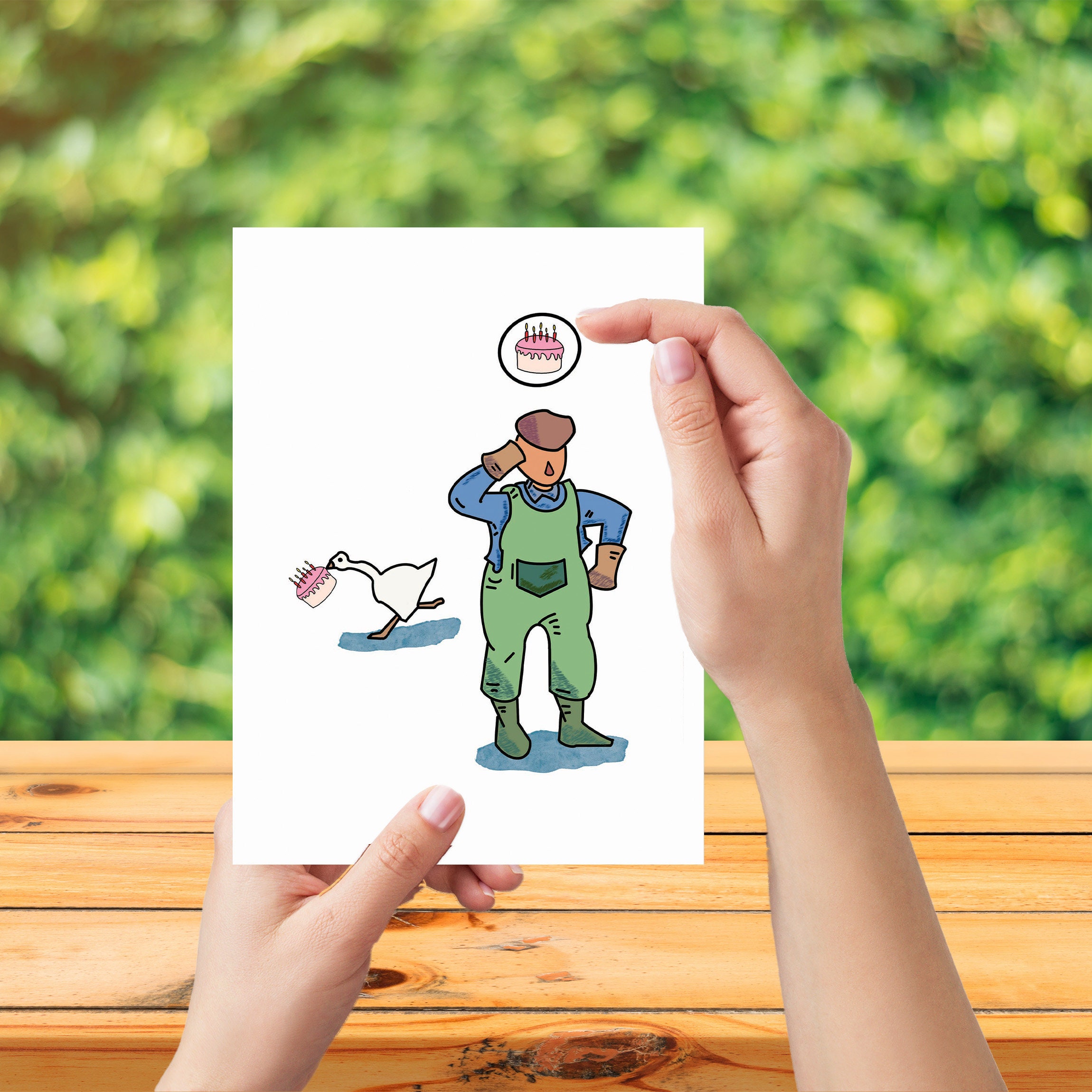 Gaming Birthday Card Goose Birthday Card Nerdy Funny Birthday Card Card ...