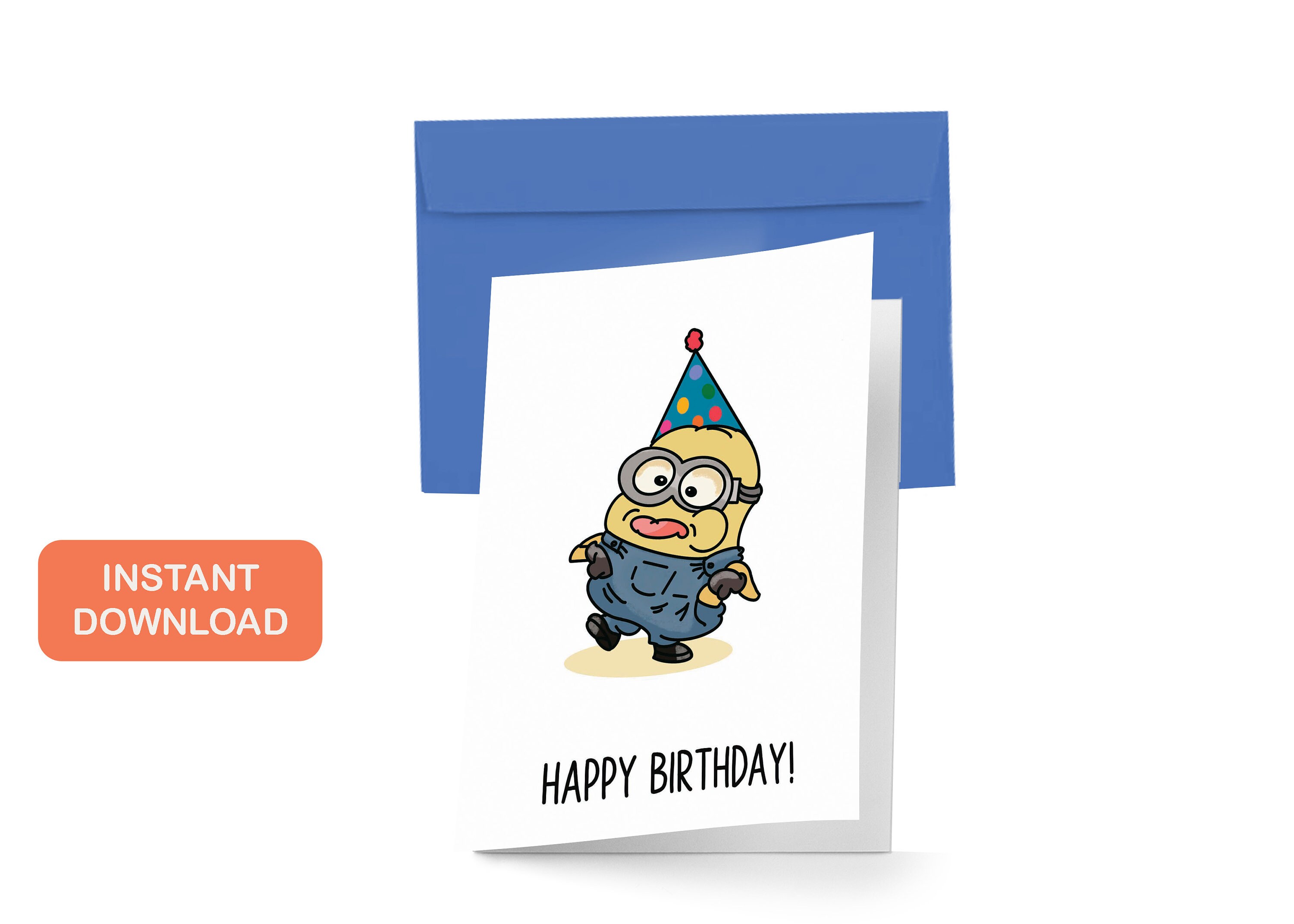 Minions Birthday Card Funny Cute Birthday Card Card for Kid Card for ...