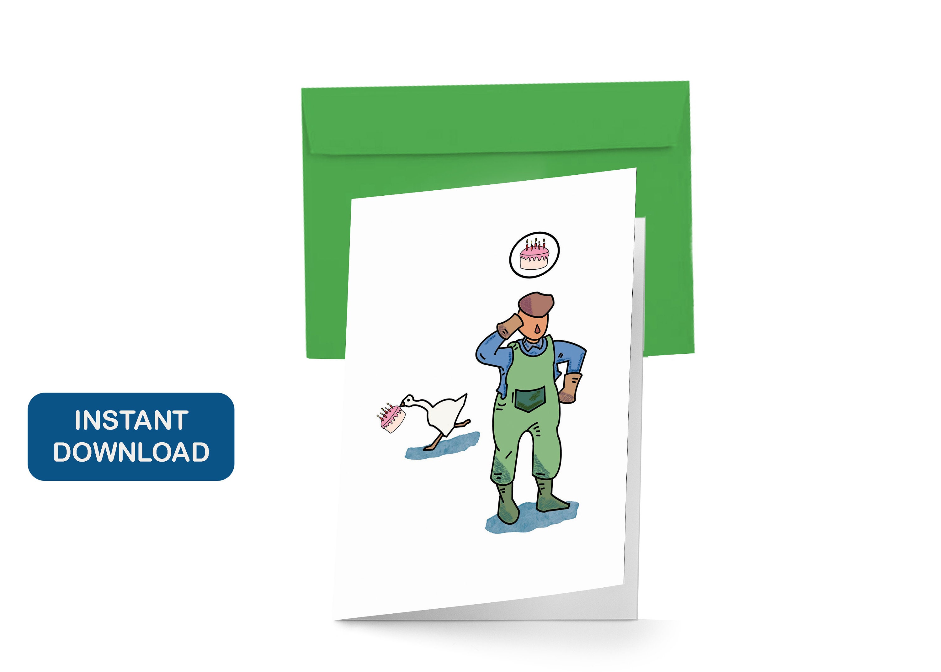 Gaming Birthday Card Goose Birthday Card Nerdy Funny Birthday Card Card ...