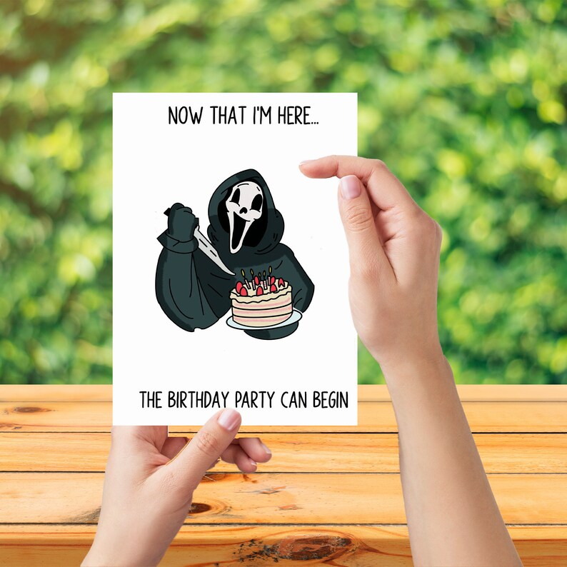 Scary Birthday Card Funny Card Spooky Birthday Card - Etsy