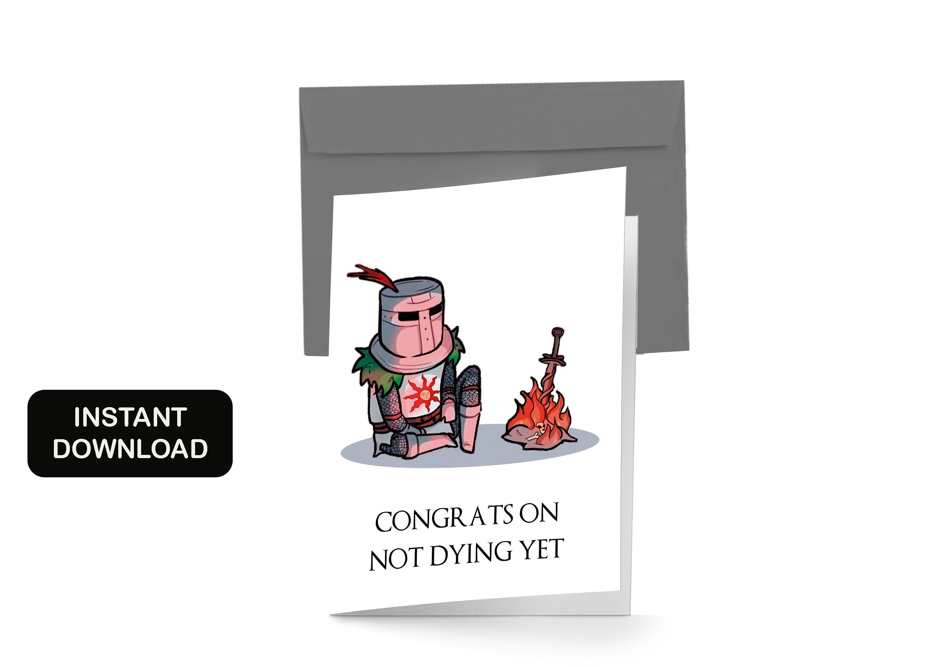 Video Game Birthday Card Dark Souls Gamer Card Pun Card - Etsy