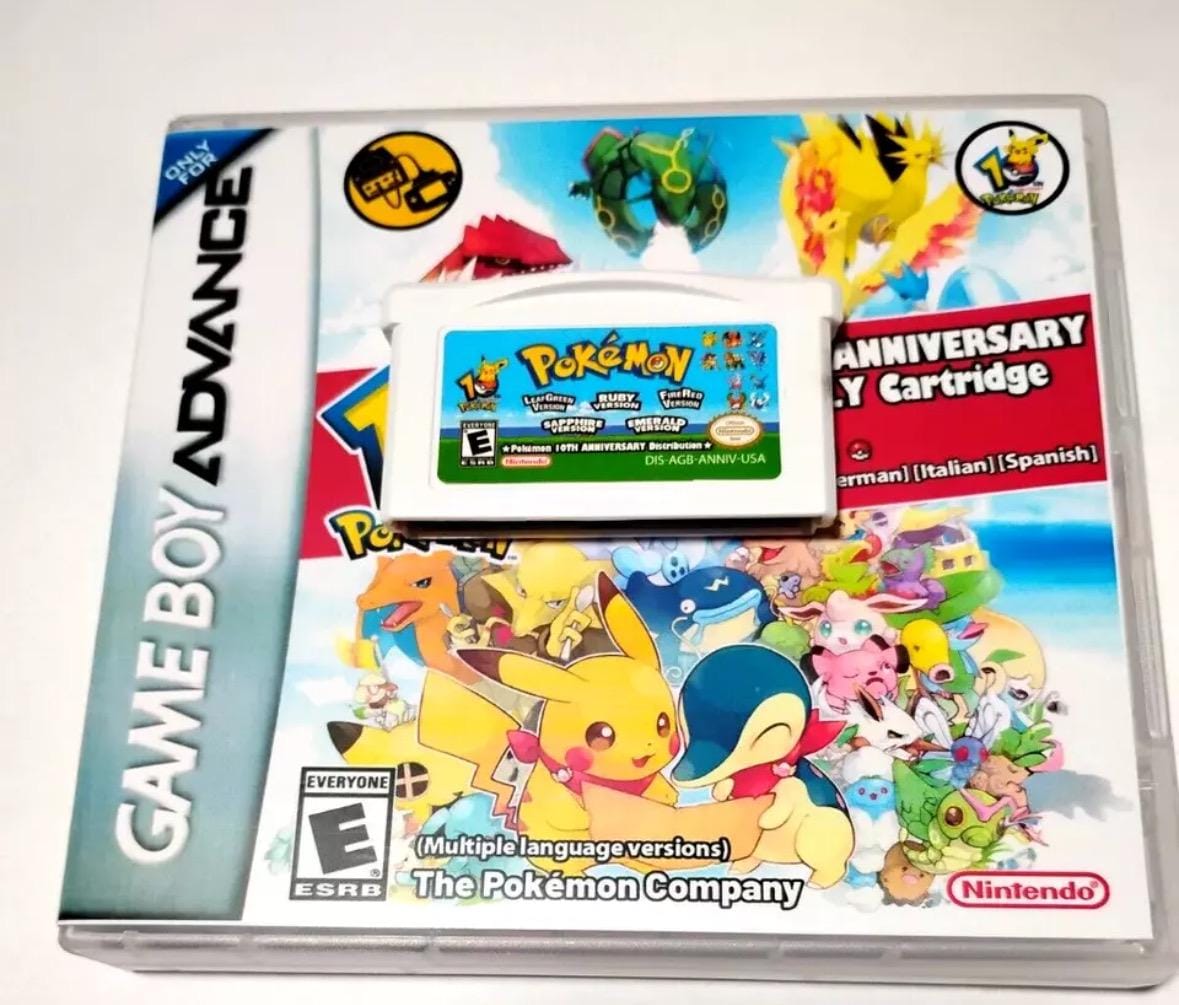 Pokémon Event 10th Anniversary Distribution Cartridge, Gameboy Advance ...