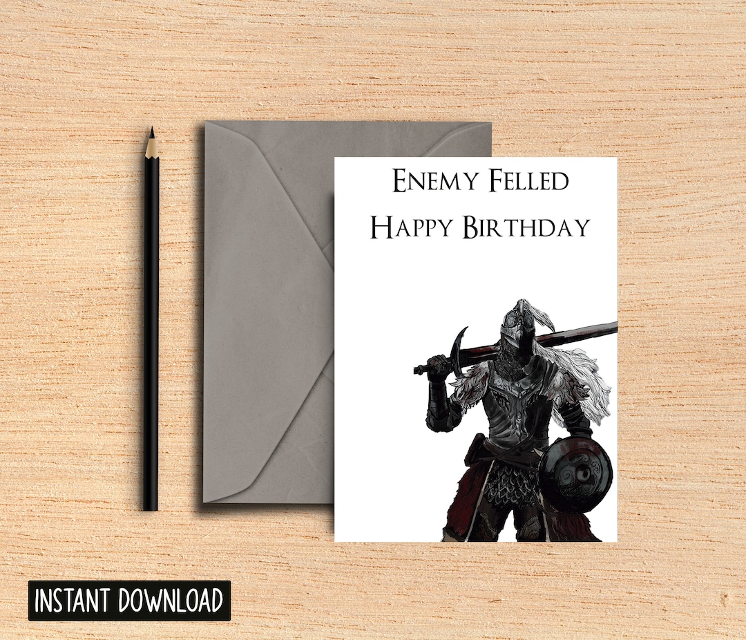 Video Game Birthday Card Gamer Card Nerdy Greeting Card Card for ...