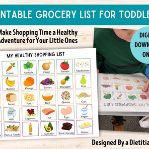 Printable Grocery Store List for Kids, Designed by Dietitian Mom ...