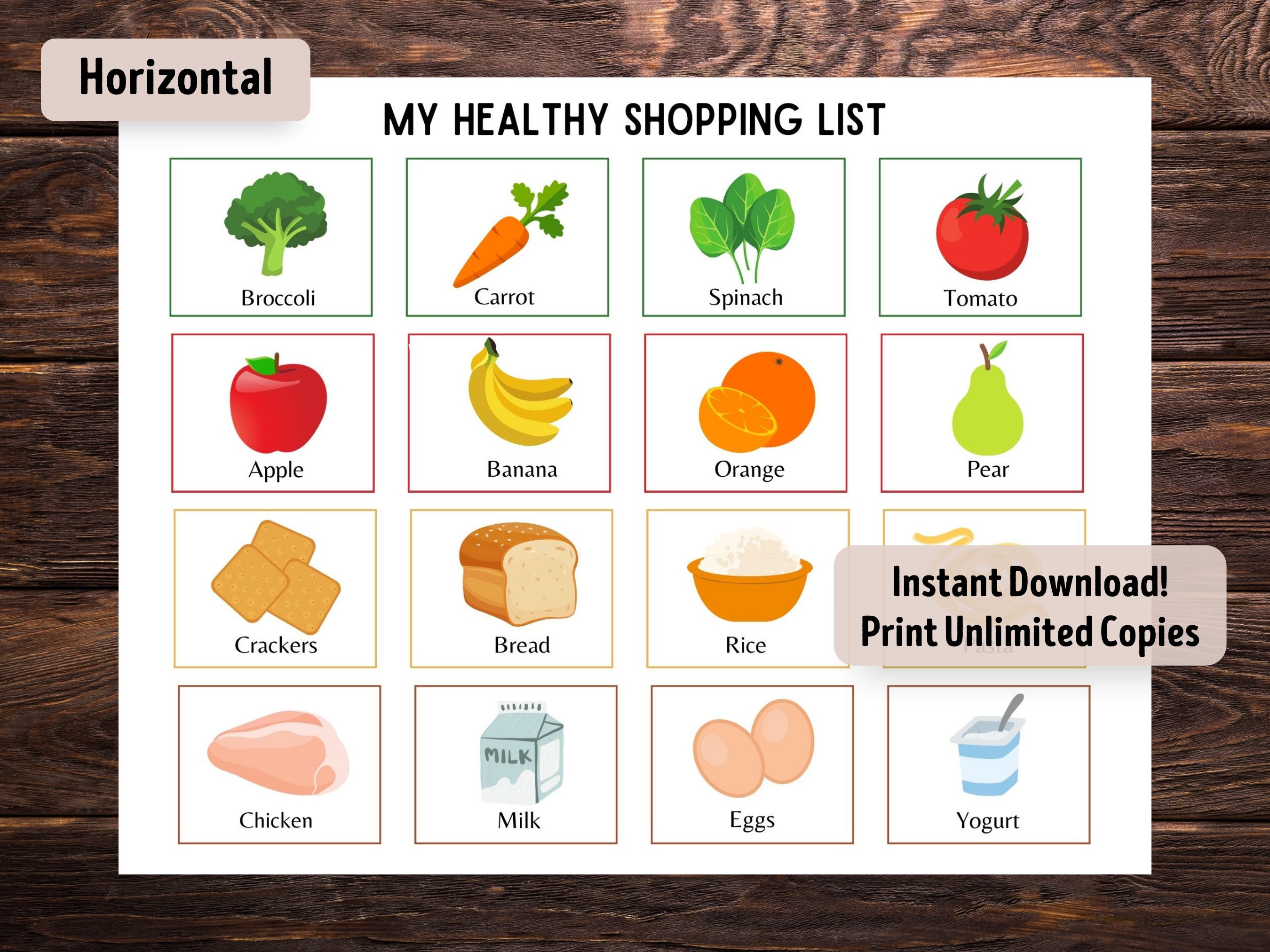 Printable Grocery Store List for Toddlers, Designed by Dietitian ...
