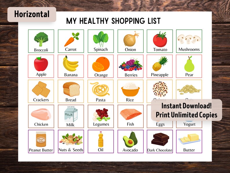 Printable Grocery Store List for Kids, Designed by Dietitian Mom ...