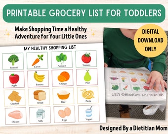 Printable Grocery Store List for Kids, Designed by Dietitian Mom ...