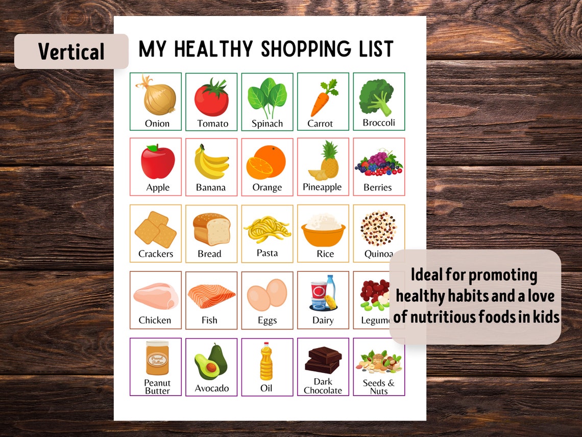Printable Grocery Store List for Kids, Designed by Dietitian Mom ...
