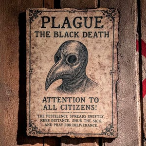 Plague Poster – Black Death Warning Poster Digital Download | Medieval ...