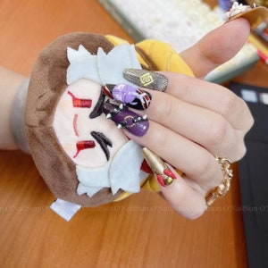 The Pride of Oni Arataki Itto Onailsun 3D Nails Purple Golden Kawaii ...