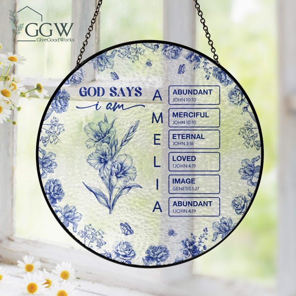 God Says Stain Glass - Etsy