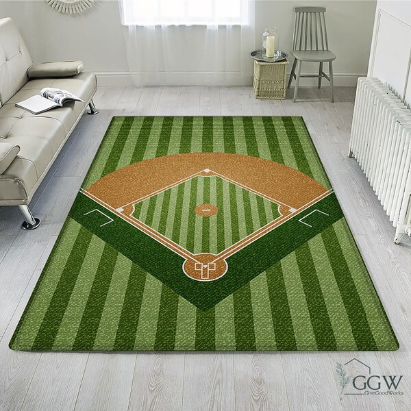 Baseball Rug - Etsy
