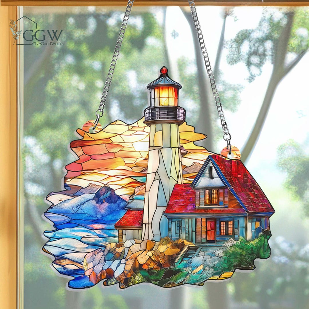 Lighthouse Suncatcher, Lighthouse Window Hangings, Light House Decor ...