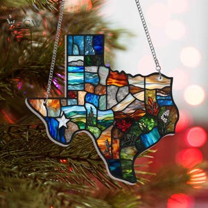 Texas ACRYLIC Suncatcher Hanging, Texas Window Hanging, Northern ...