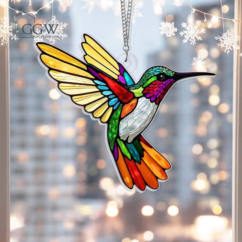 Hummingbird Crystal - Etsy
