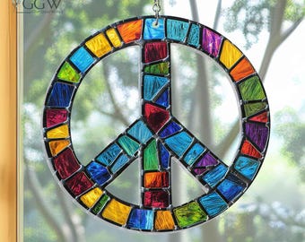Iridescent Peace Sign Ornament - Etsy