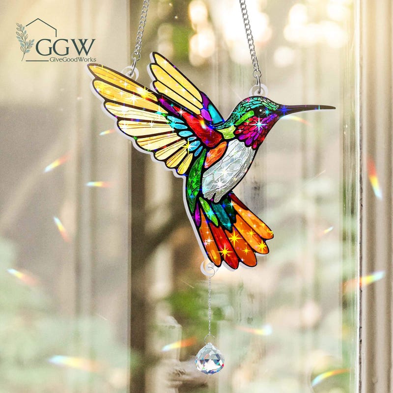 Hummingbird Crystal - Etsy
