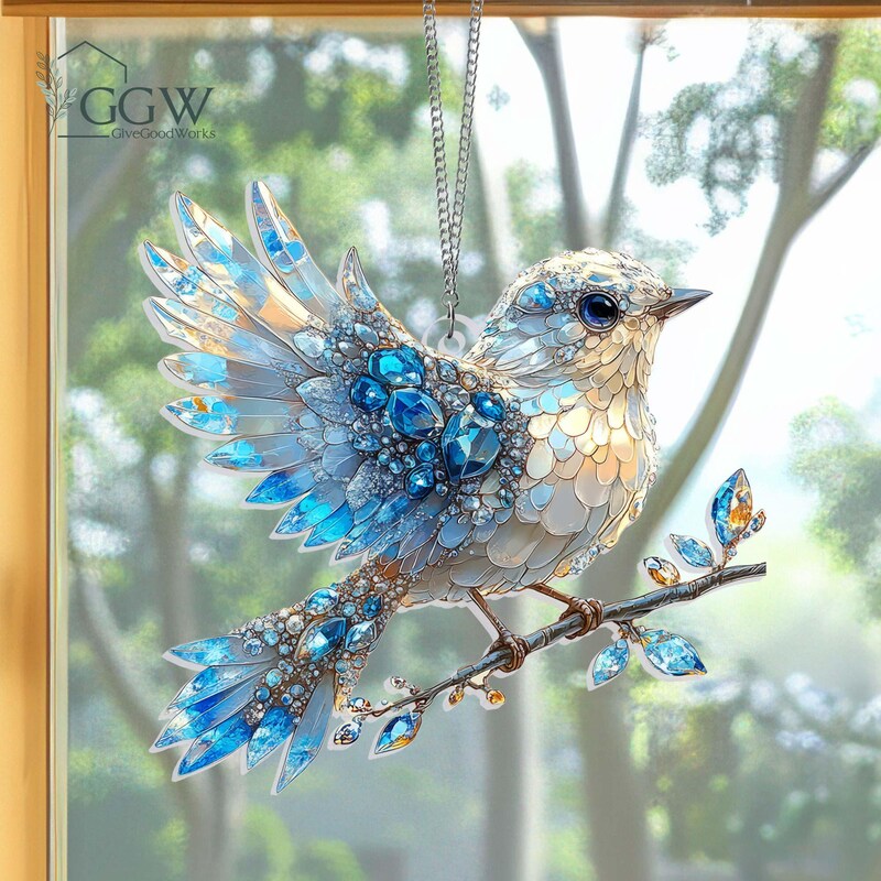 Natures Bird Crystal Glass Ornaments - Etsy
