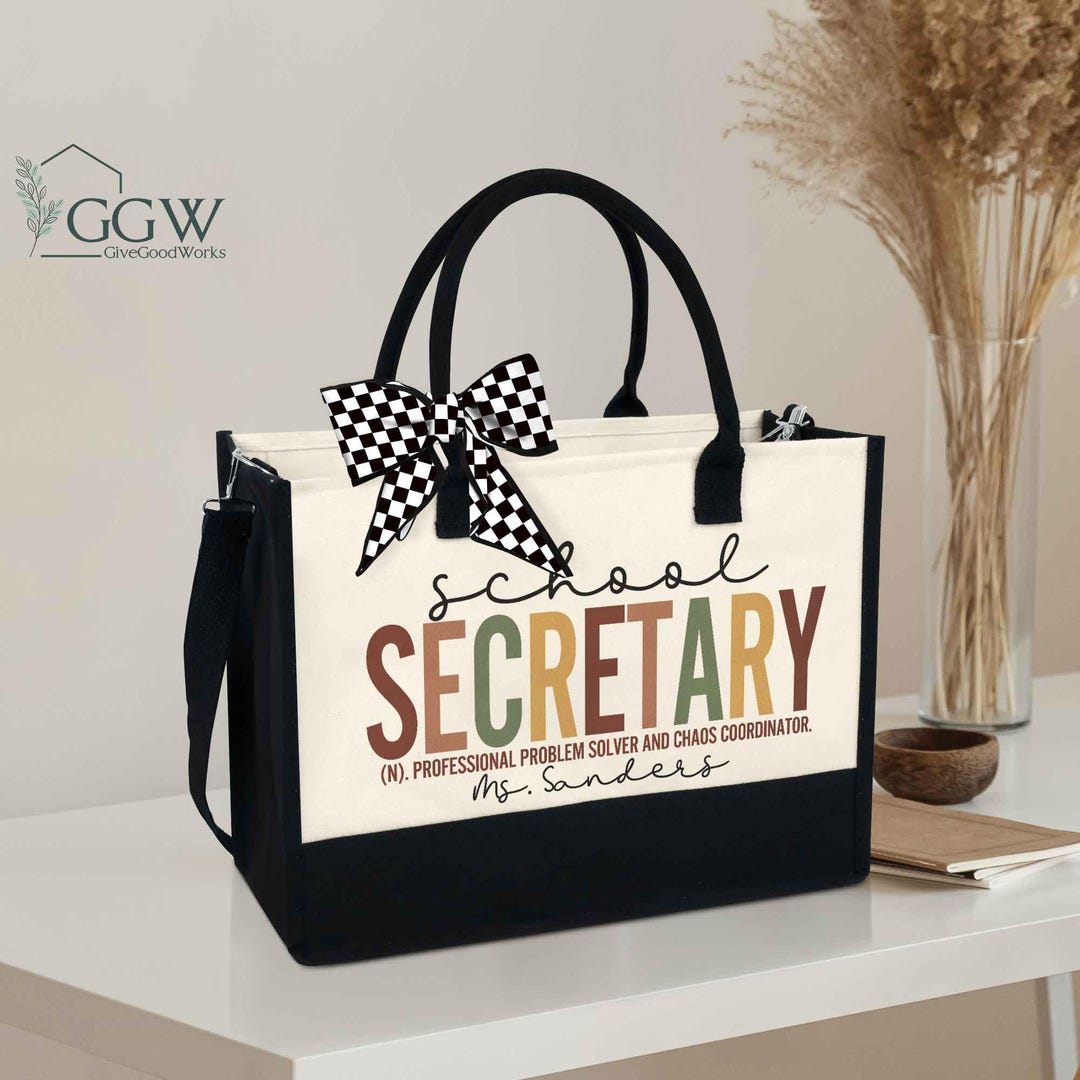School Secretary Gift, Secretary Day Gift Tote Bag, Admin Professional ...