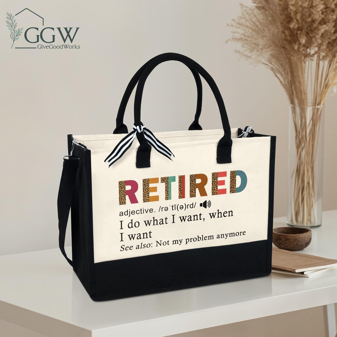 Retired Bag, Retirement Gift for Women, Retirement Gift Bag,funny ...