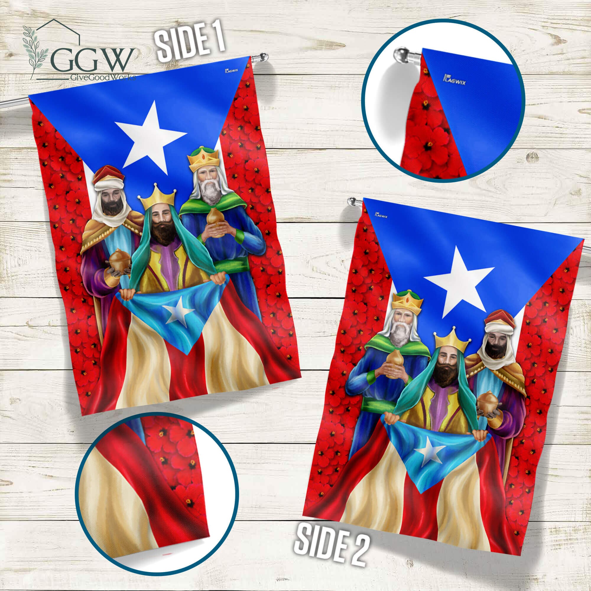 Three Kings Puerto Rico Flag, Three Wise Kings Flag sold by EriBrown ...