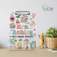Personalized SLP Clipboard: Retro Speech Language Pathologist Gift - Etsy