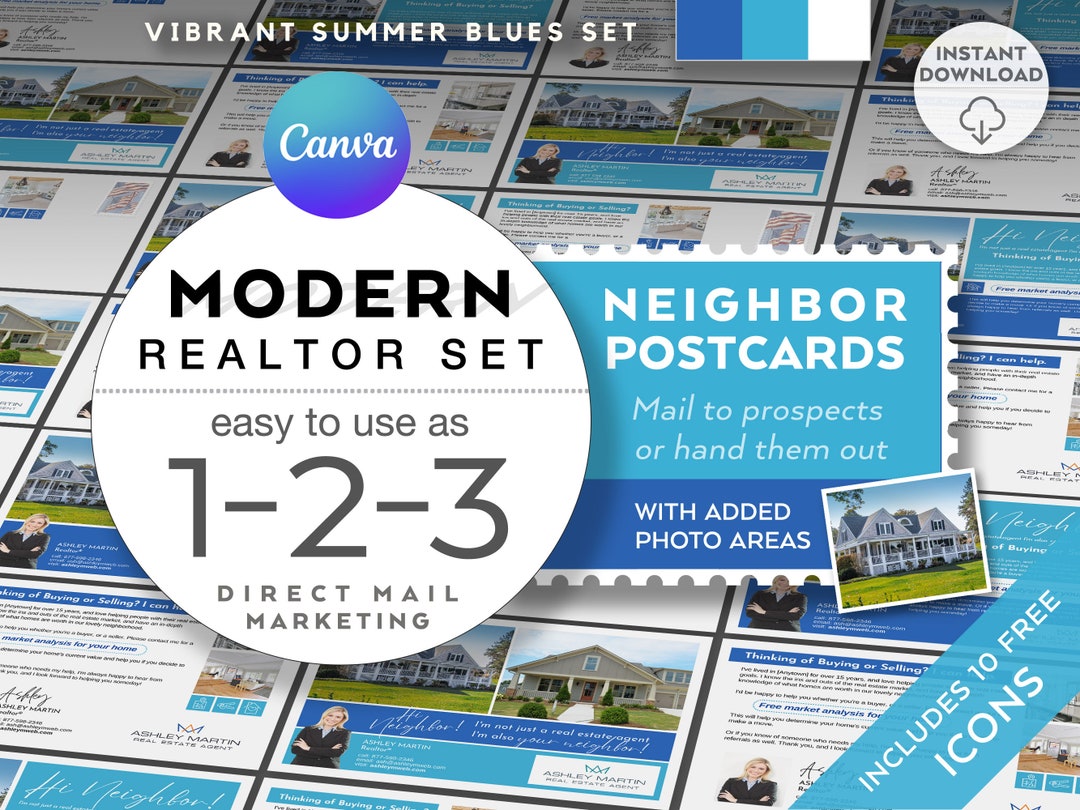 Real Estate Introduction Postcard in Canva Prospecting Postcard Farming ...