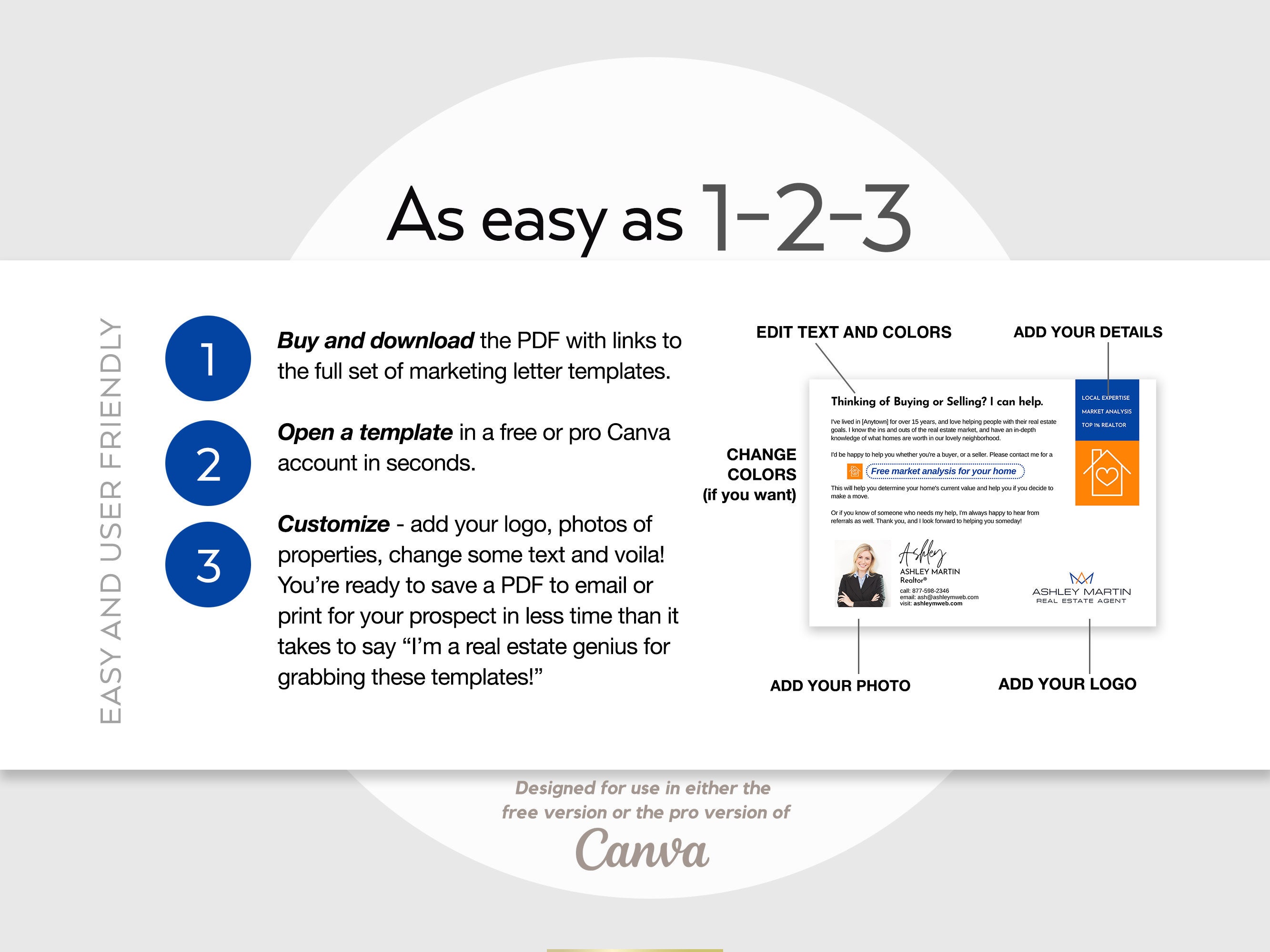 Real Estate Postcard Introduction in Canva Prospecting Postcard Farming ...