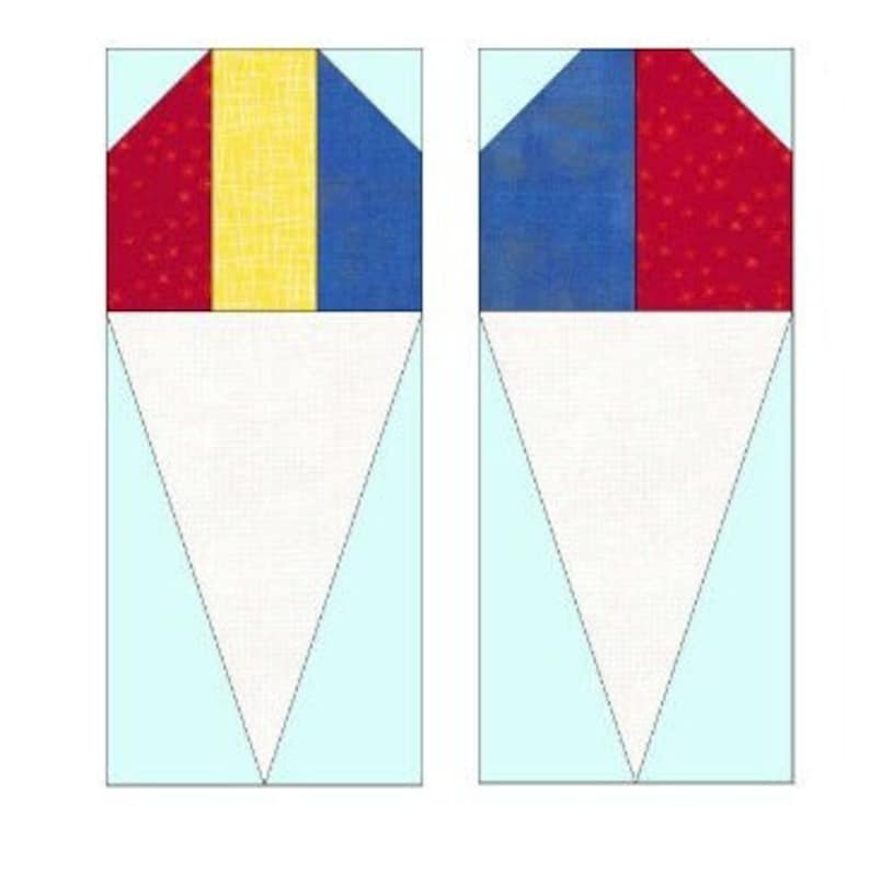 Snow Cones Quilt Block Pattern - Etsy