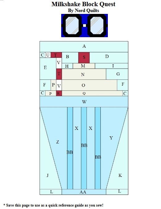 Milkshake Quilt Block Pattern - Etsy